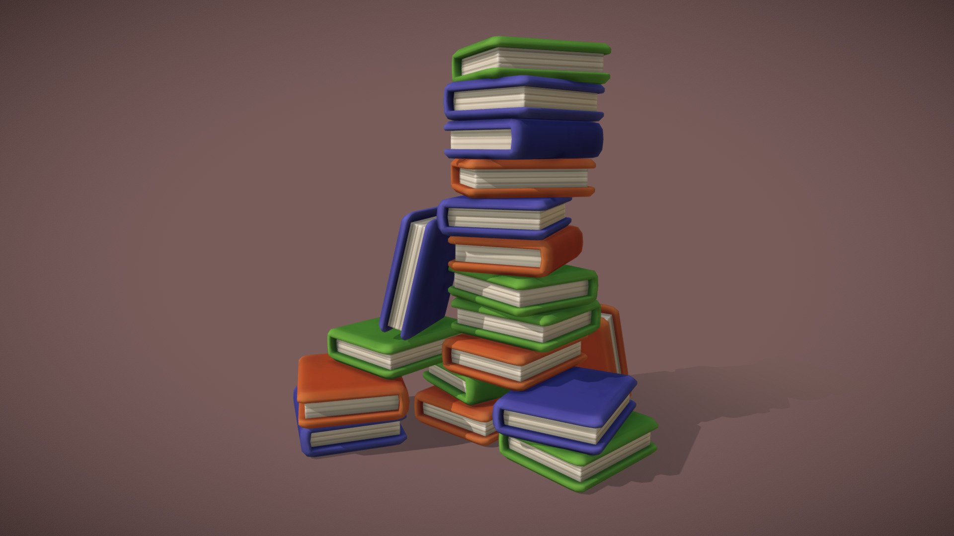 Stack of Books - 3D model by Andréa (@Andrea_L) [50a70df] - Sketchfab