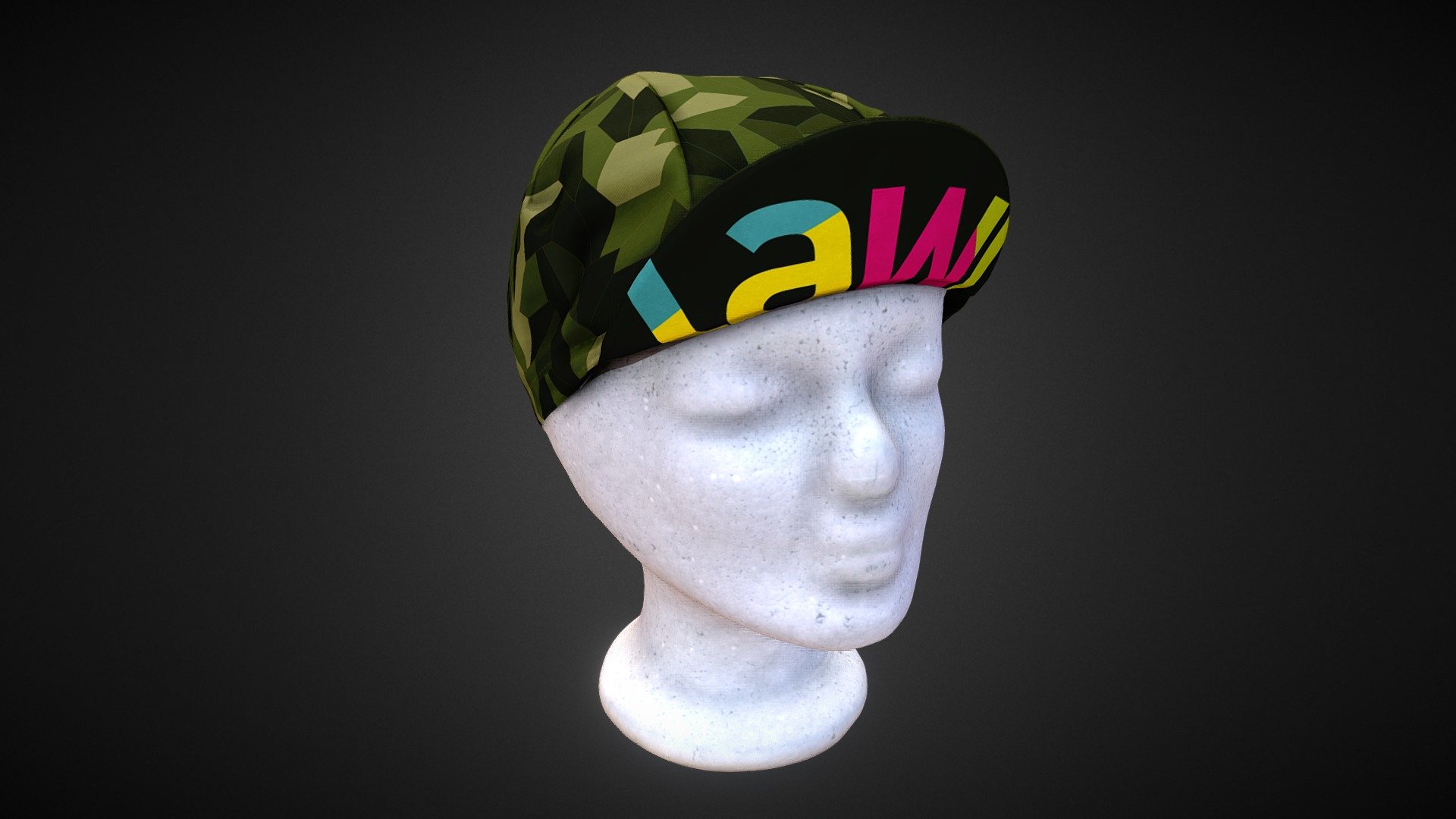 Road bike cap - LAWI - Camo - 3D model by kleckerklotz [50a75b4 ...