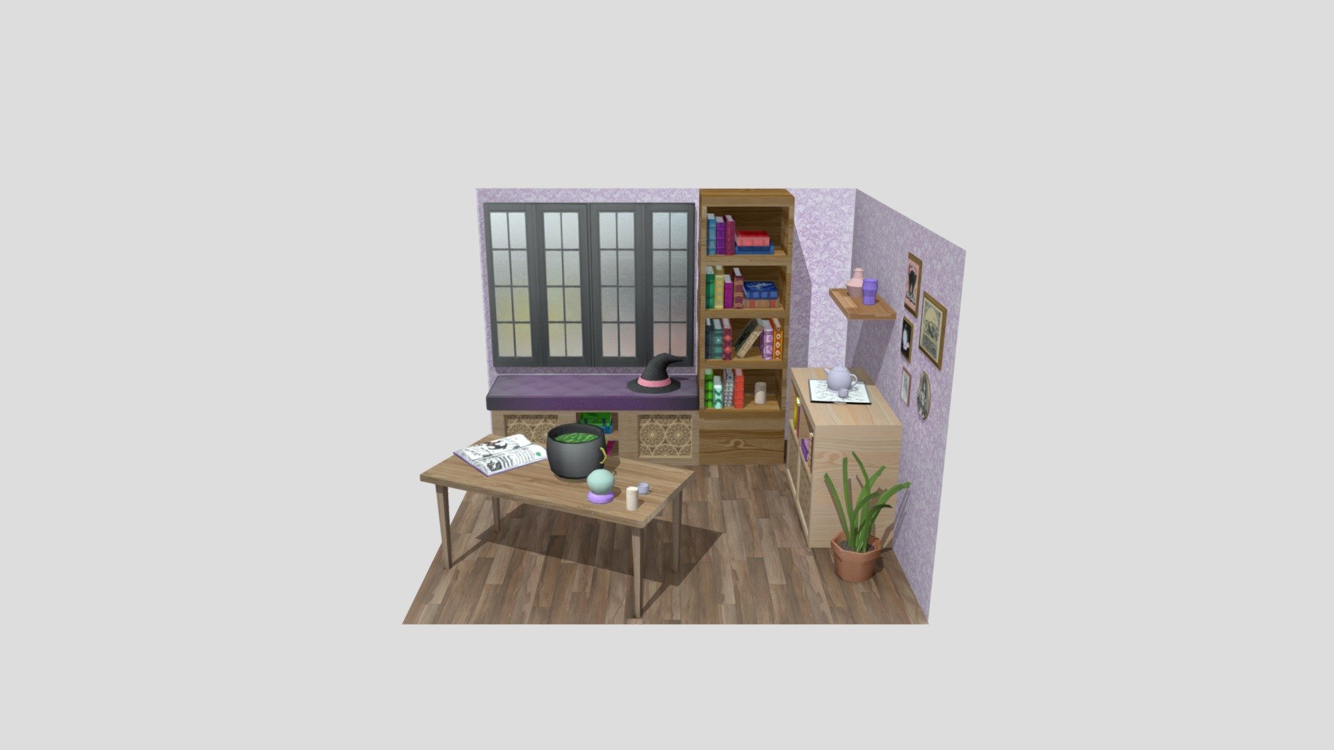 Witch Library Midterm Project - 3D model by its_sugarr (@stephysol ...