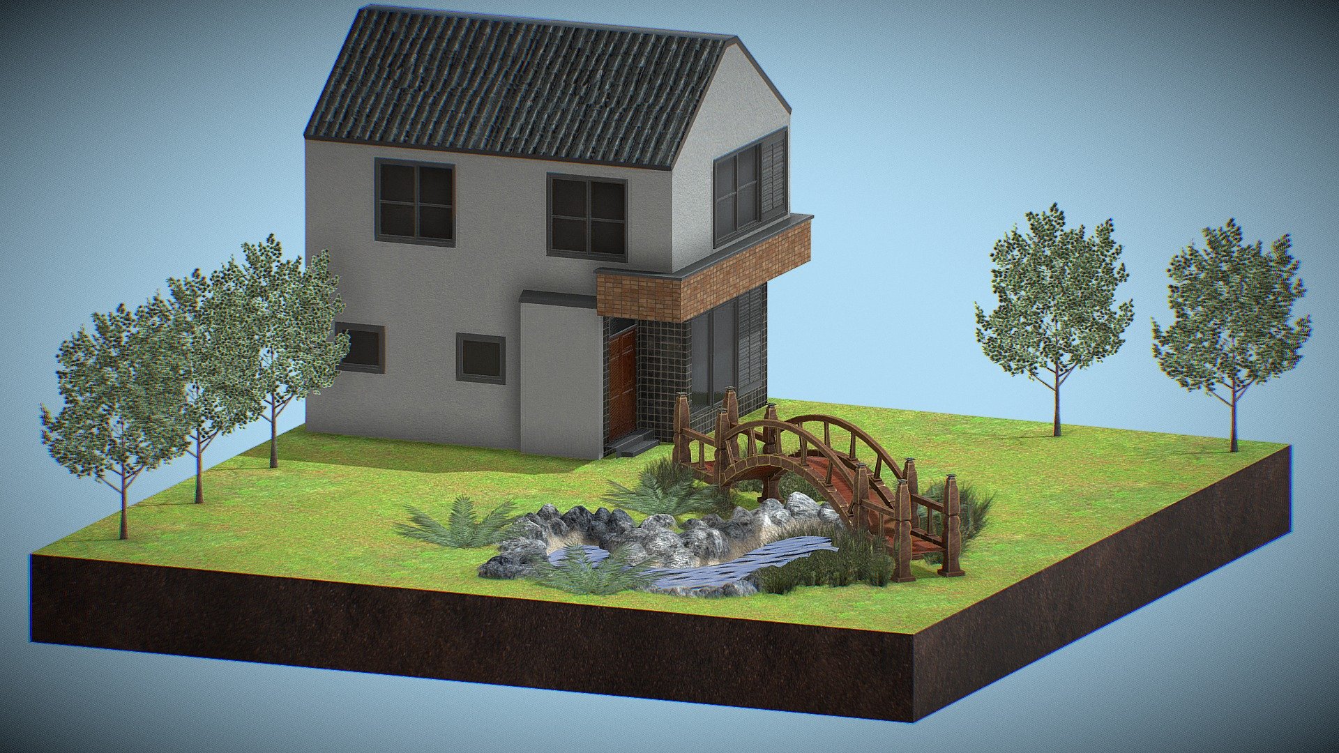 Аrtificial Lake - Download Free 3D model by arloopa [50b3280] - Sketchfab