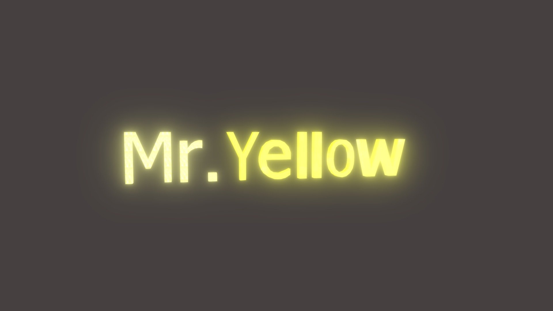 Mr Yellow - GLOW - 3D model by FD-paffie [50b3e11] - Sketchfab