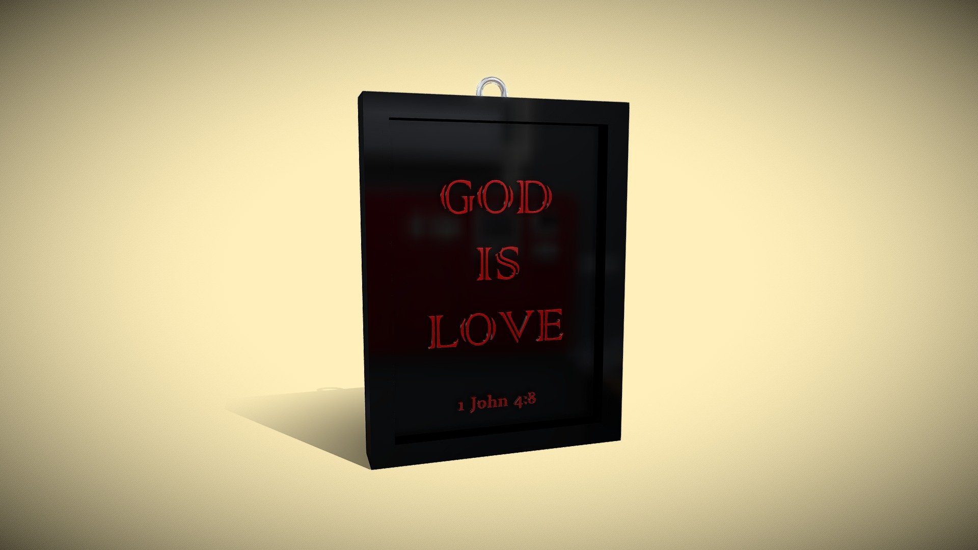 God Is Love Wall Photo frame - Buy Royalty Free 3D model by Sandeep ...