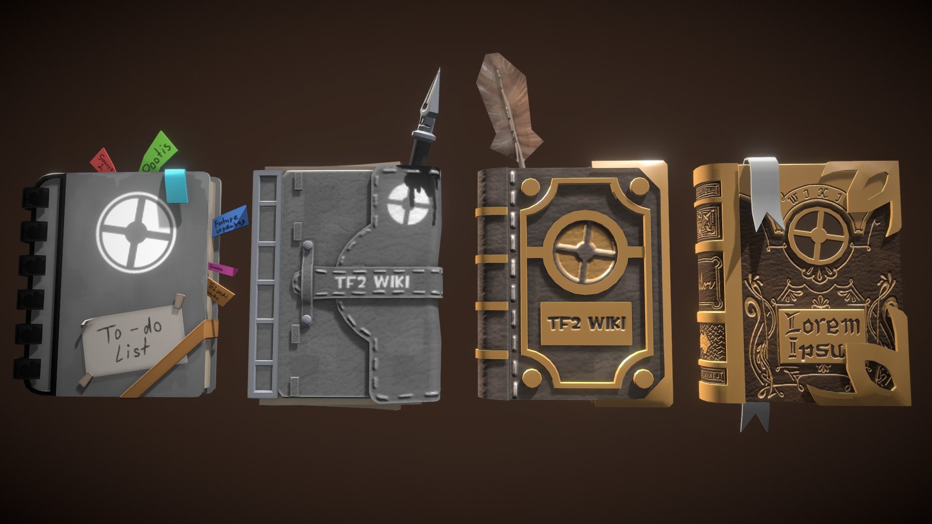 Book concept - 3D model by Denis V (@xb33) [50c3230] - Sketchfab