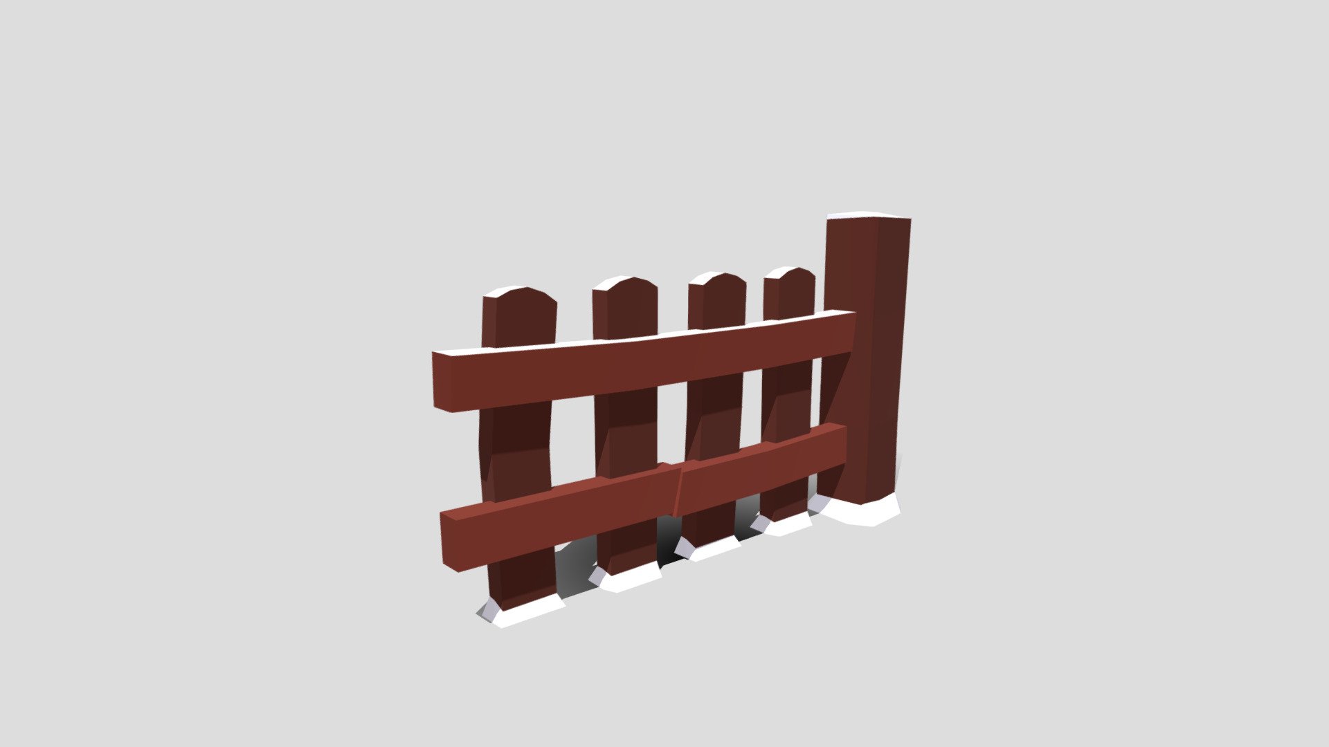 Low poly wood fence with snow - Download Free 3D model by assetfactory ...