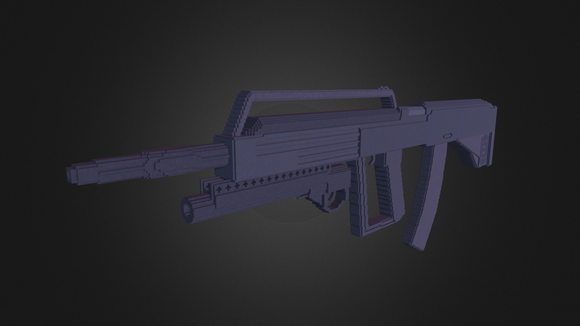 Voxel Space assault rifle (Cubik-128X) - 3D model by Chara_Dreemurr ...