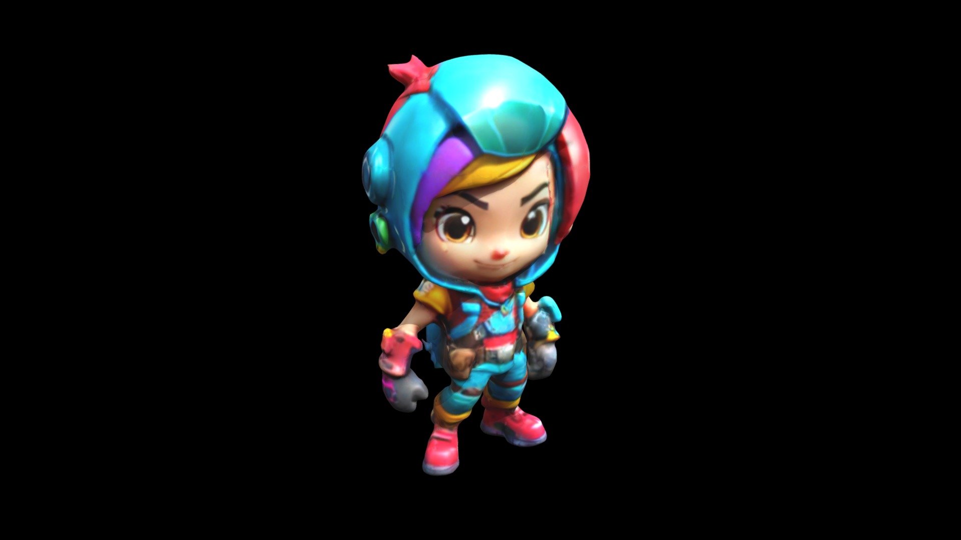 Anime-Inspired Virtual Assistant with a Colorful - Download Free 3D ...