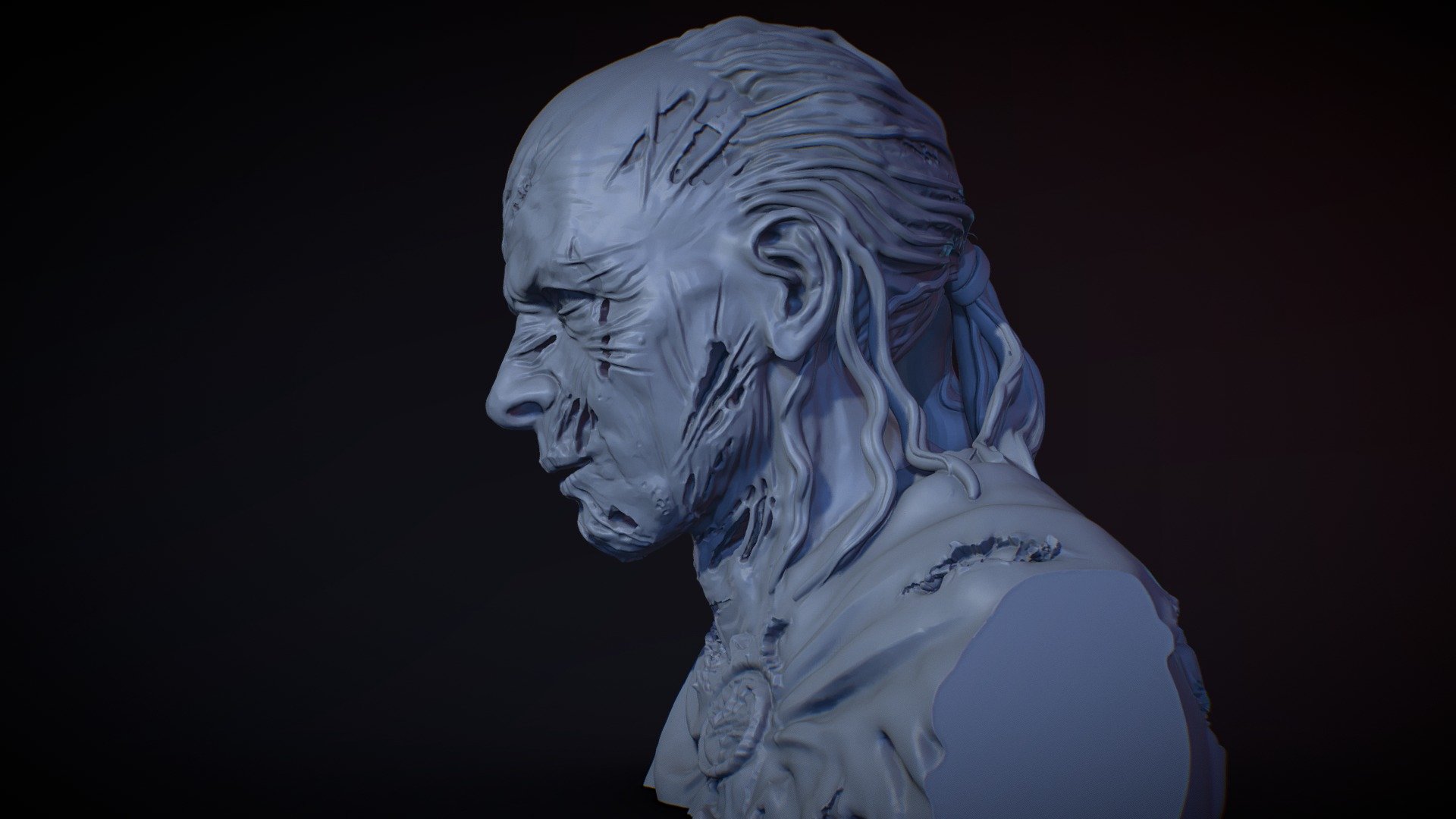 Undead Knight Bust 3D Printing Miniature - Buy Royalty Free 3D model by ...