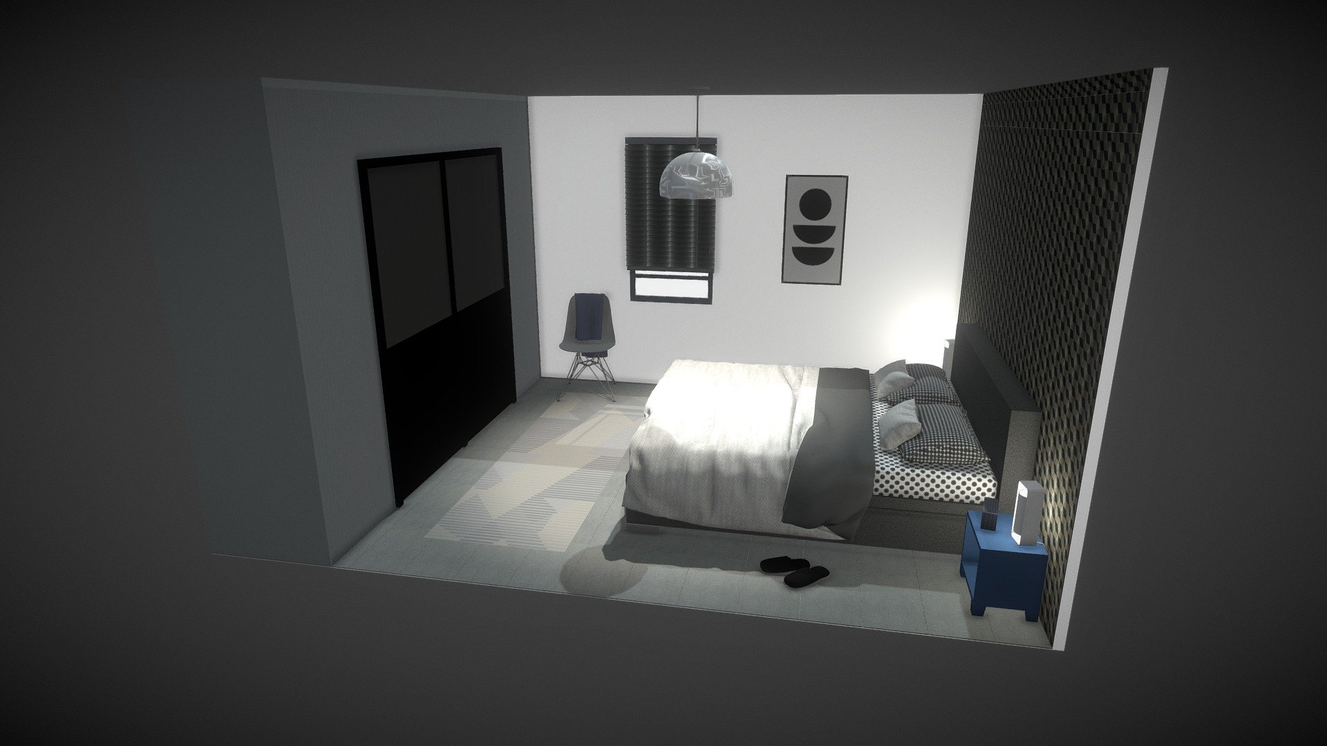 Chambre moderne - 3D model by Pia (@PIA-Production) [50d4e70] - Sketchfab