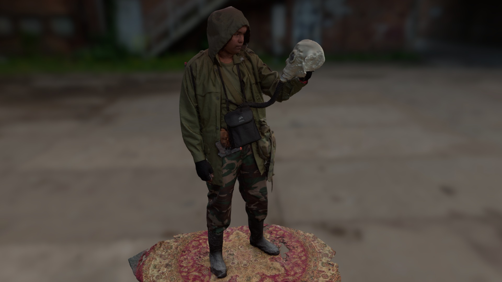 3D scan of cos-player with gas mask - 3D model by mini-U [50d70e3 ...