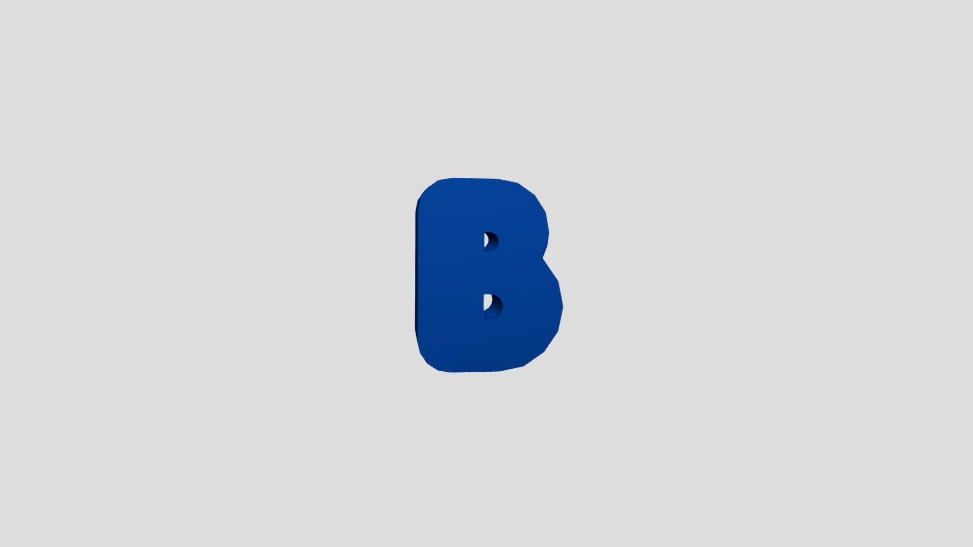 THE LETTER B - 3D model by trcchannel570 [50d93a4] - Sketchfab