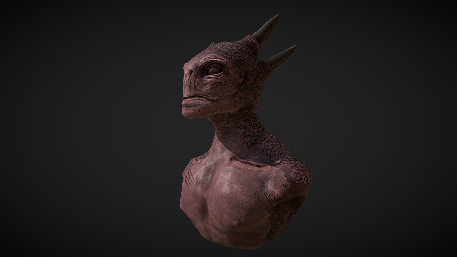Creature Design Headbust - Download Free 3D model by cgmax7 [50da50b] - Sketchfab