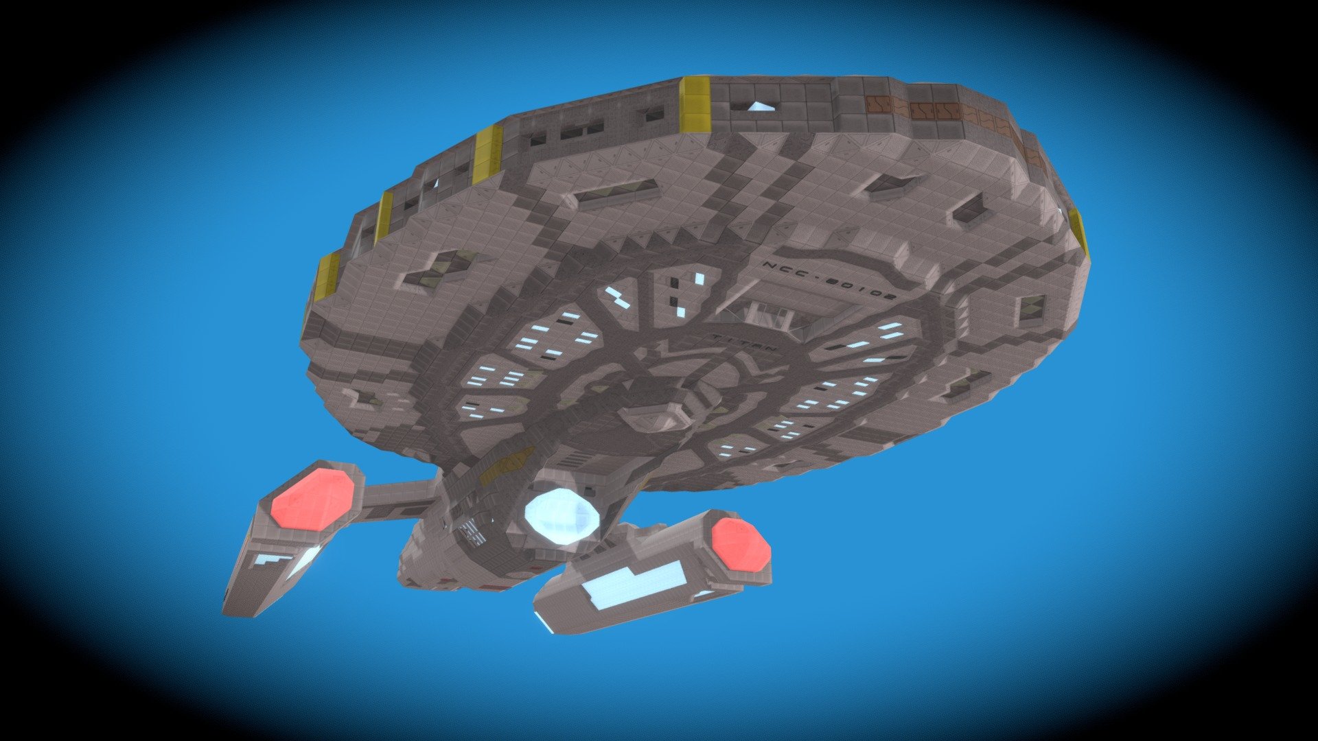 USS Titan - Luna Class [Star Trek] - Download Free 3D model by ZEO CMF ...