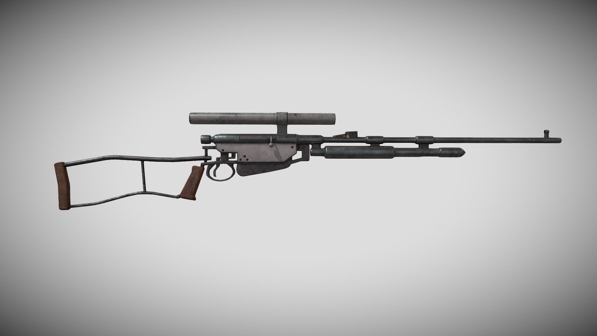Rusty sniper rifle - 3D model by wwfw (@anapi21) [50db50c] - Sketchfab