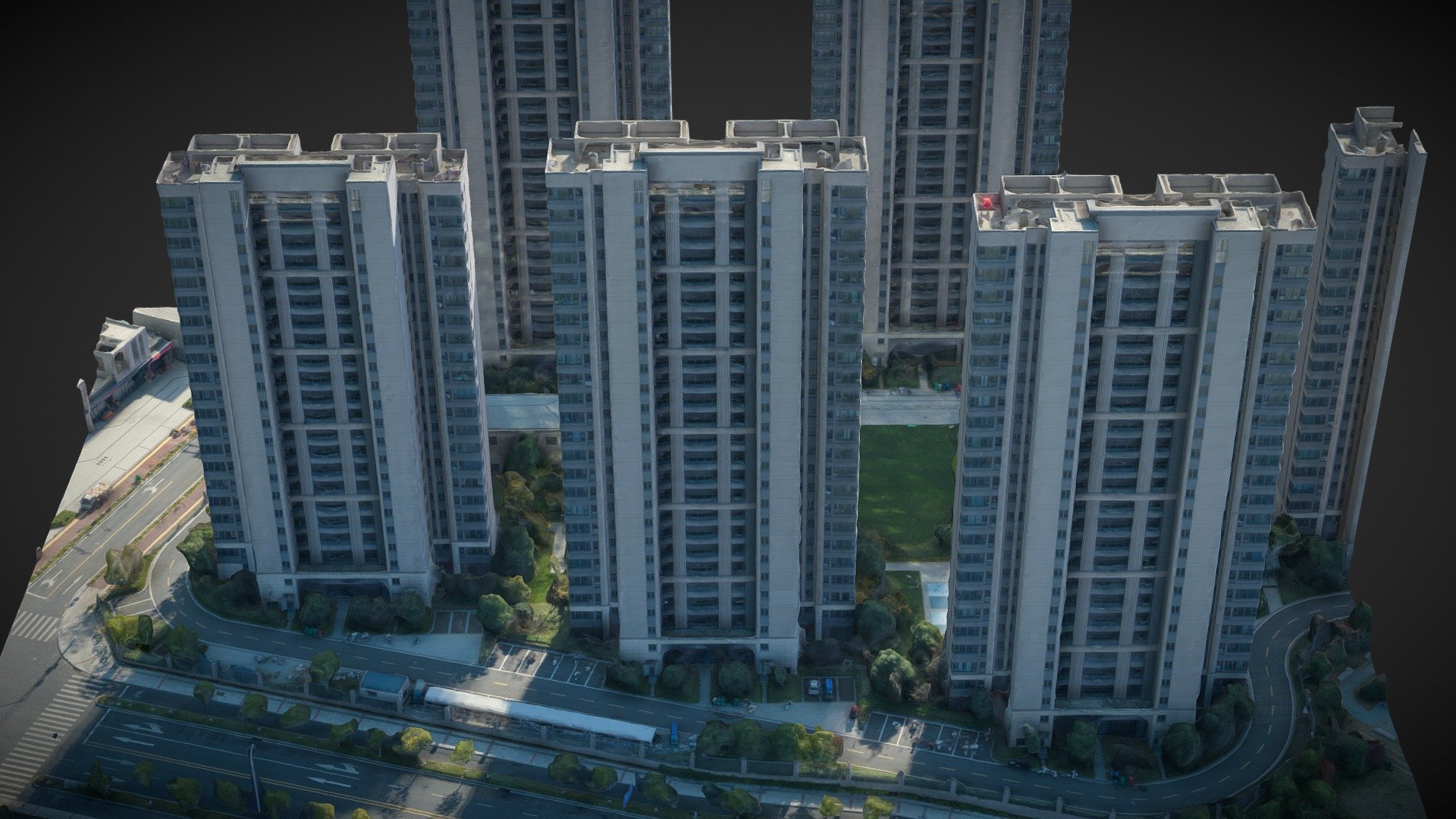 Residential buildings, domestic block - Download Free 3D model by ...