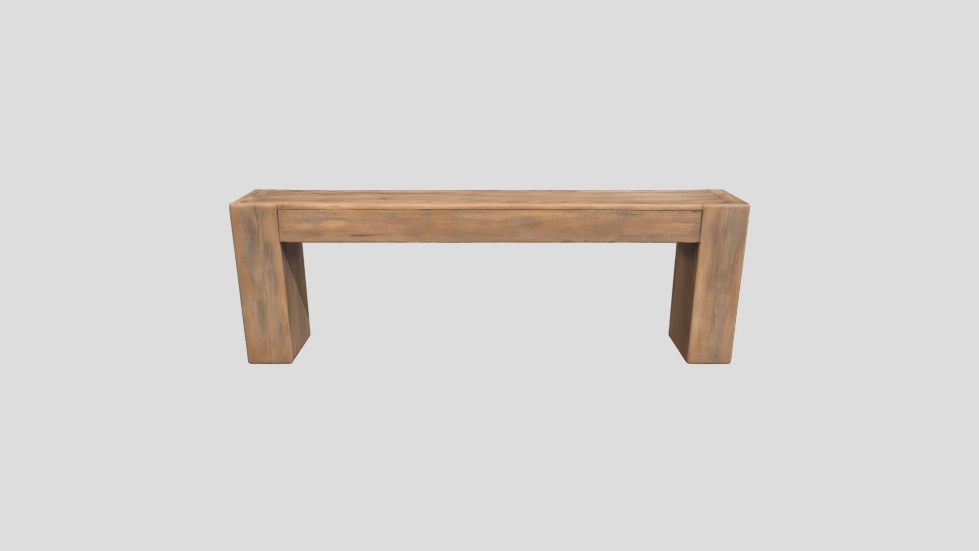Rustic Modern Oak Console Table - 3D model by wood_dream_home (@wood ...