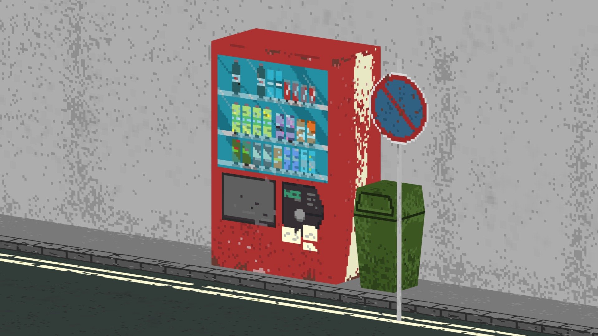 Vending Machine - Download Free 3D model by borobon [50e29dc] - Sketchfab