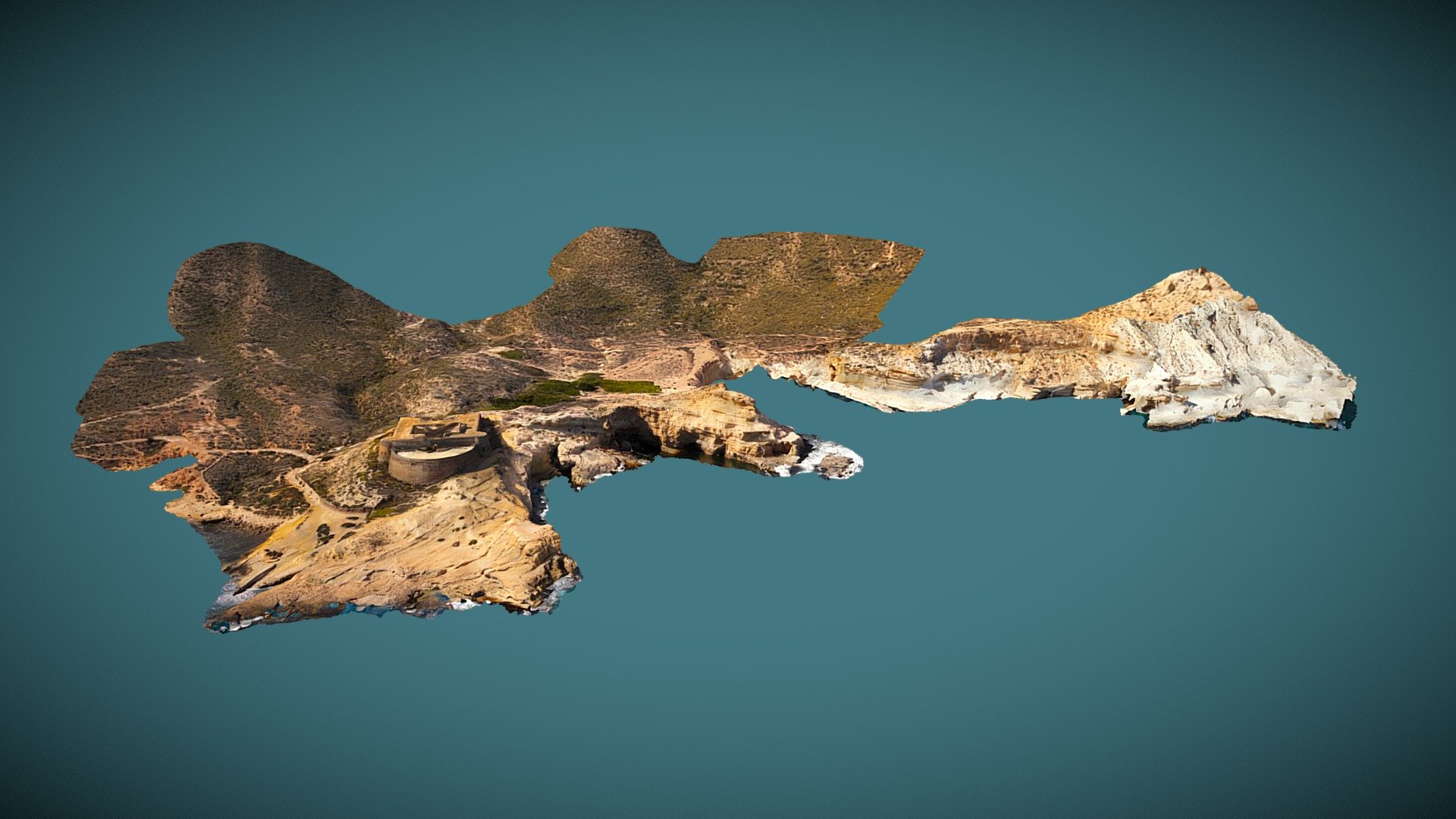 Castillo de San Ramon and coast, Spain - Download Free 3D model by Sara ...
