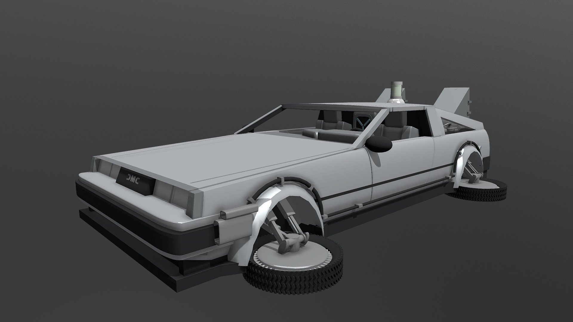 Delorean DMC Time Machine,Flywheel Configuration - 3D model by El ...