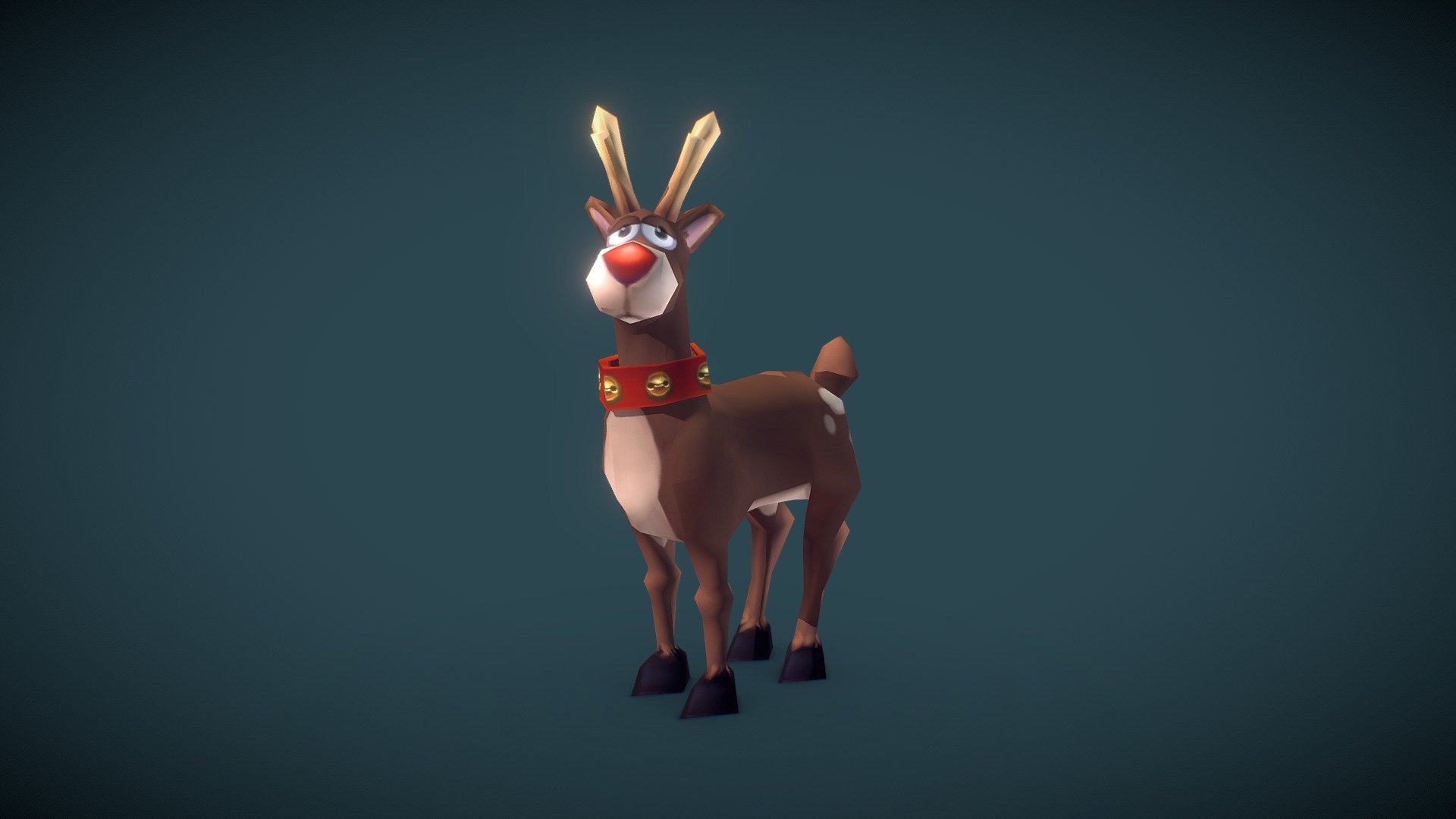 Rudolph - Hand Painted - Buy Royalty Free 3D model by BitGem [50e5d9c ...