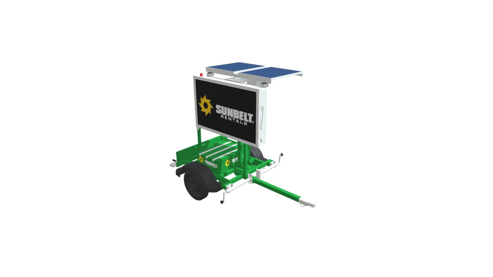 Sunbelt Rentals Sign Mobile VMS Electric Sign - 3D model by bimstore ...