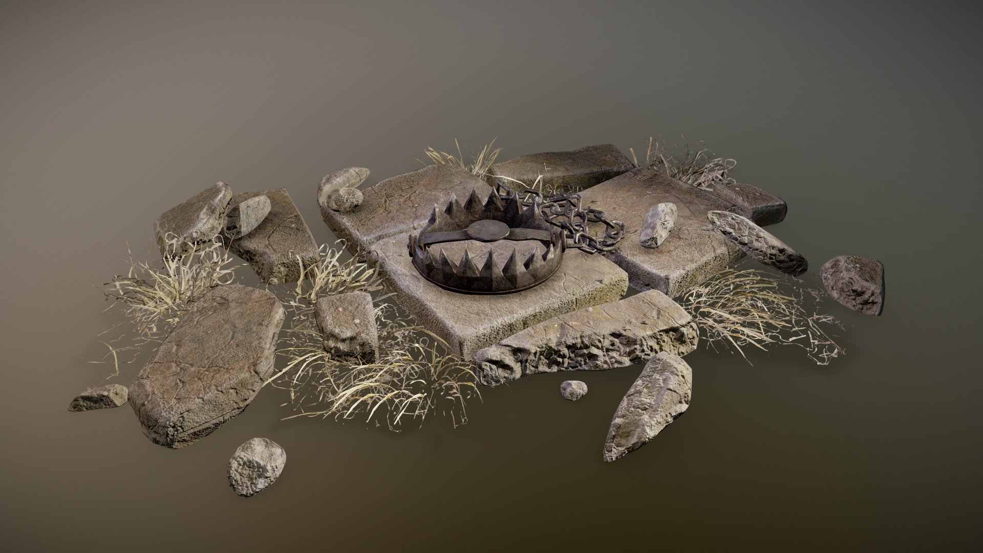 Hunting Trap - 3D model by Karina (@KarynaTrychyk) [50f0688] - Sketchfab