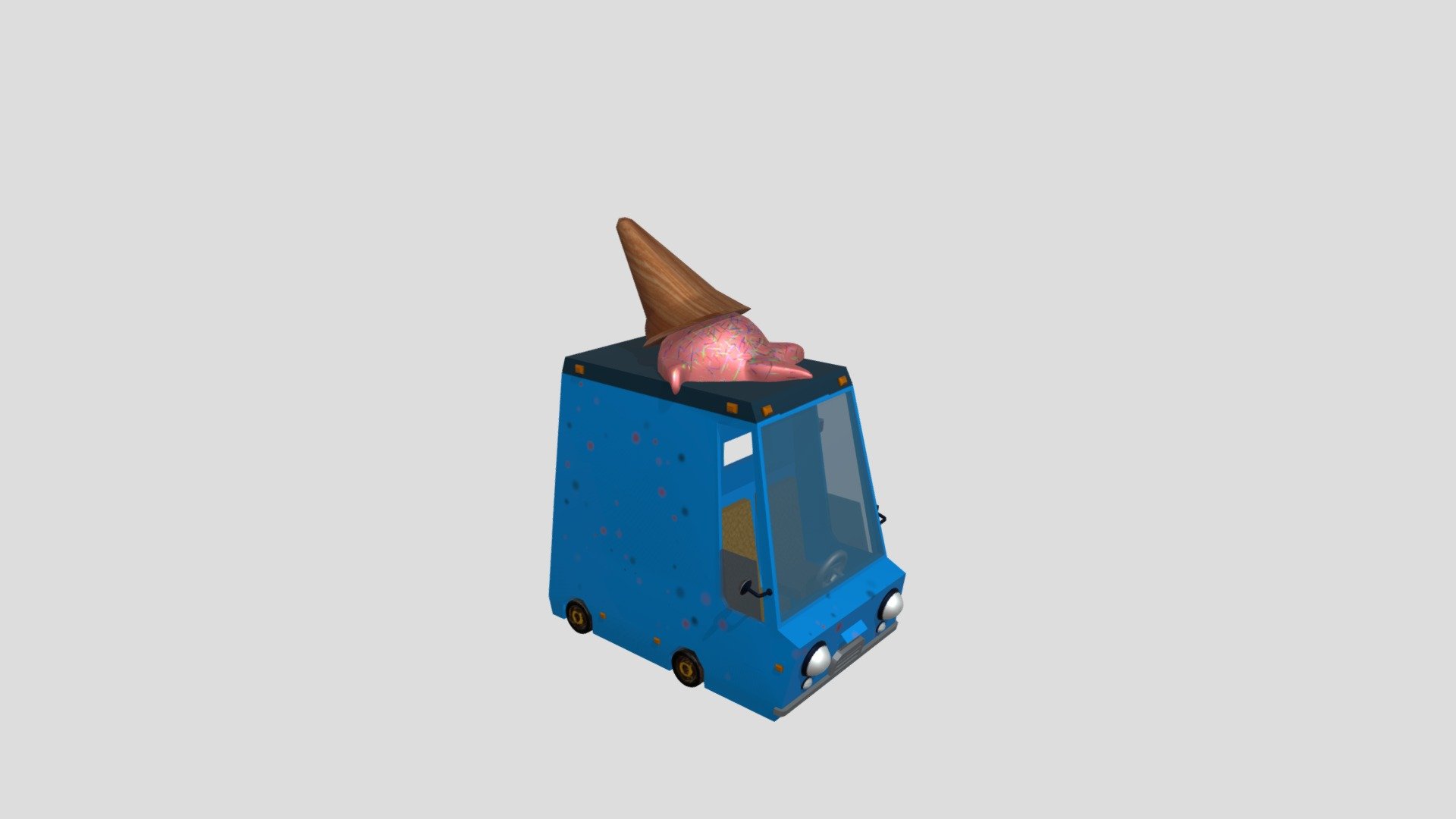 Ice cream van - Download Free 3D model by wongyz [50f1906] - Sketchfab