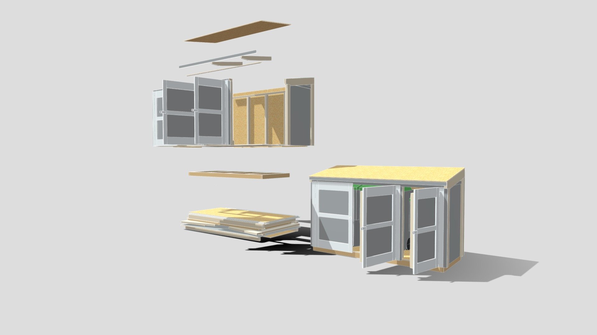 Refuse Bin 2-Large 1-Small - 3D model by shedinaday [50f6231] - Sketchfab