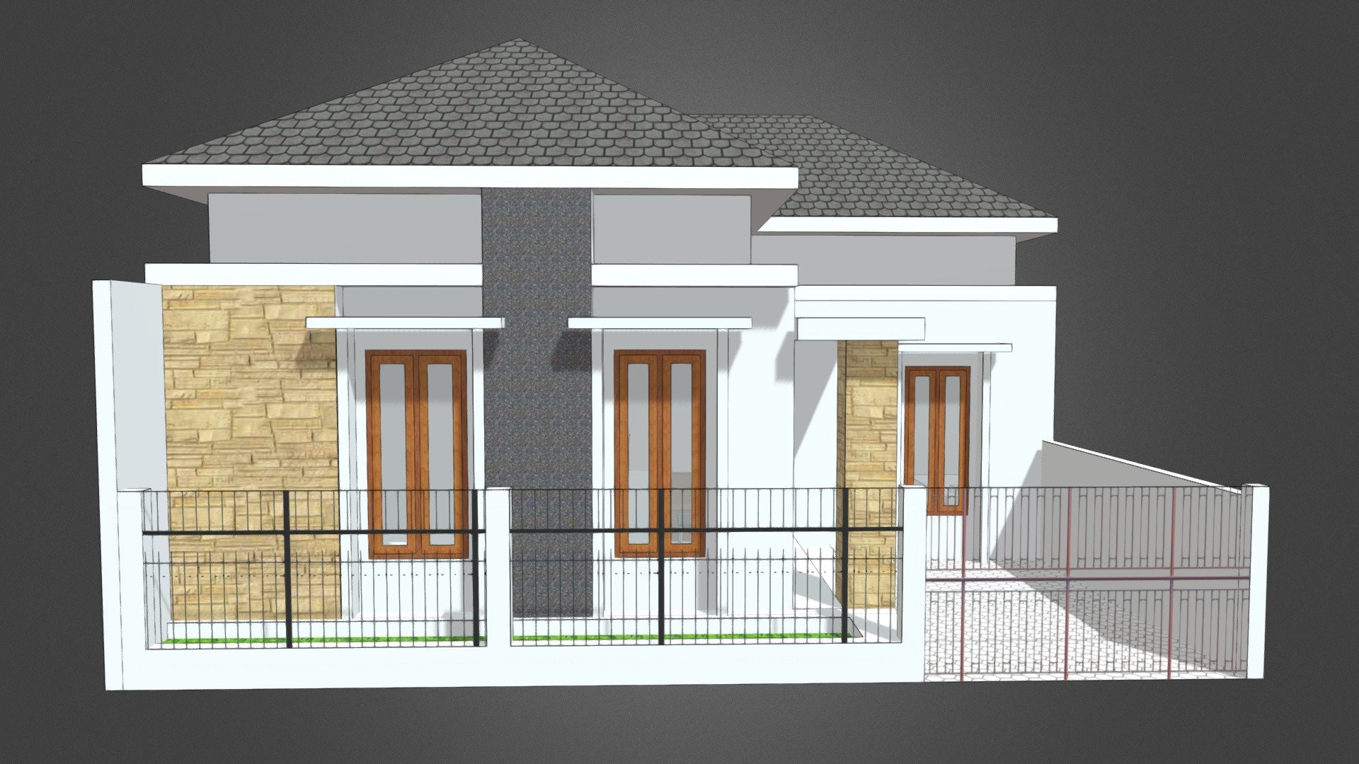 Desain Rumah Minimalis Type 3 - Download Free 3D model by Budi Studios ...