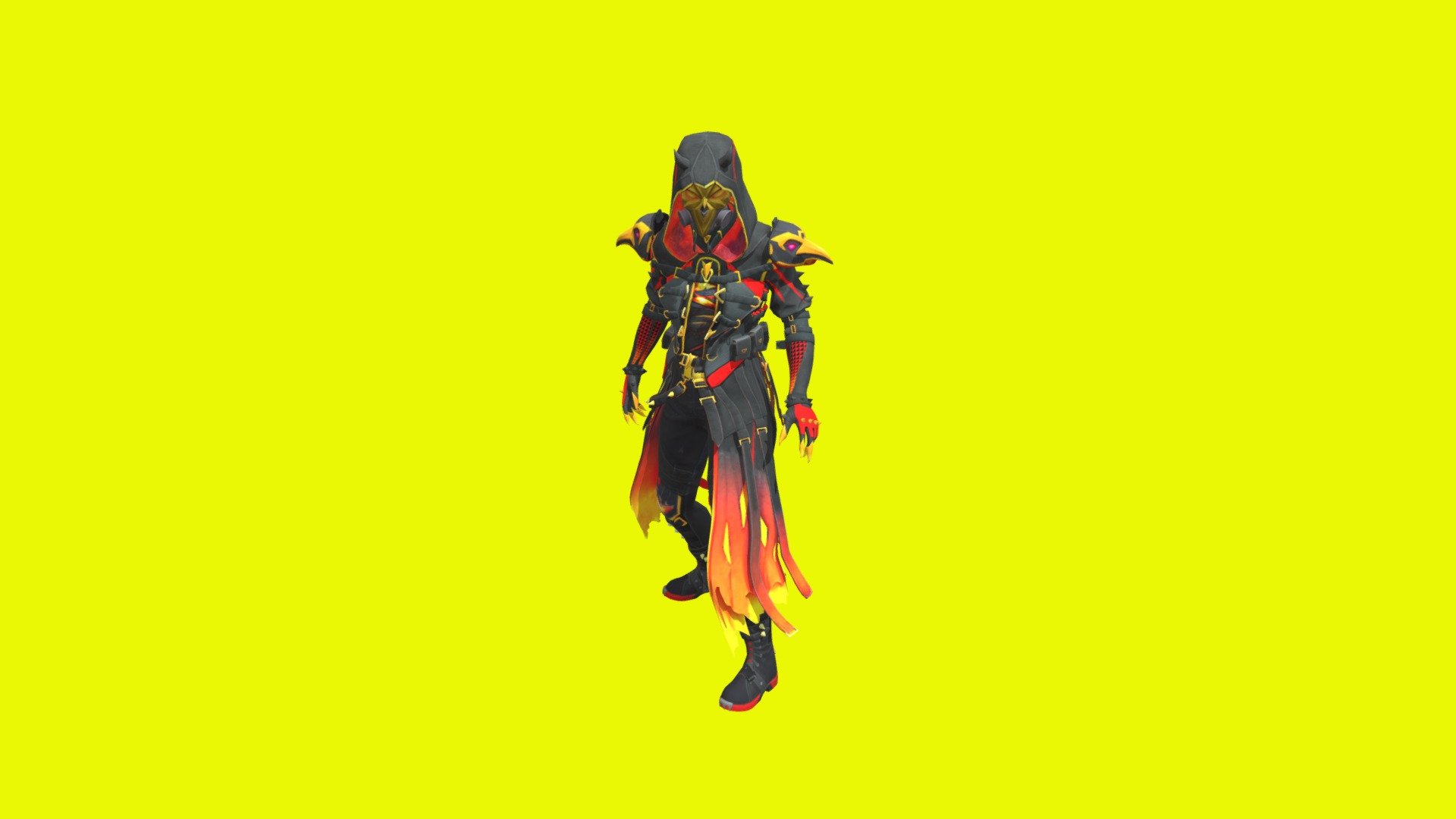 Flame Wraith Set 3D Model Idle animation - Download Free 3D model by YT ...