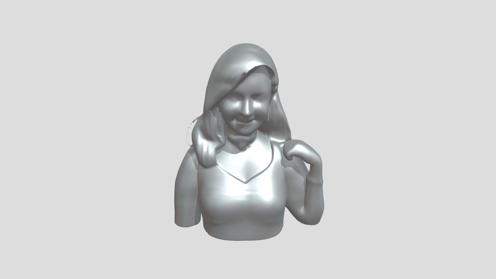 smiling person in red dress - 3D model by amareshmandal747 [50f840b ...