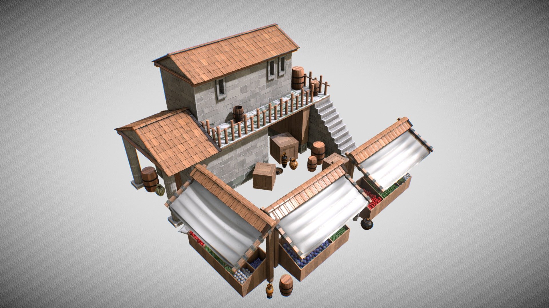 Age of Mythology - Greek market - 3D model by Brian Erbes (@default ...