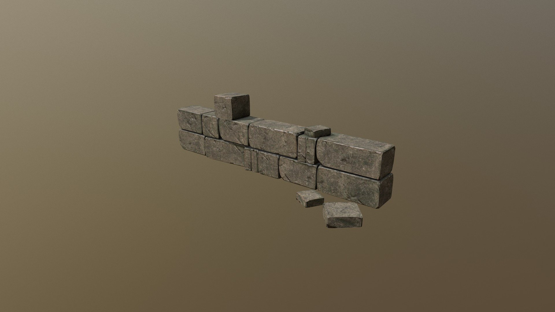 Ancient Ruins Asset - Small Stone Wall - Buy Royalty Free 3D model by ...