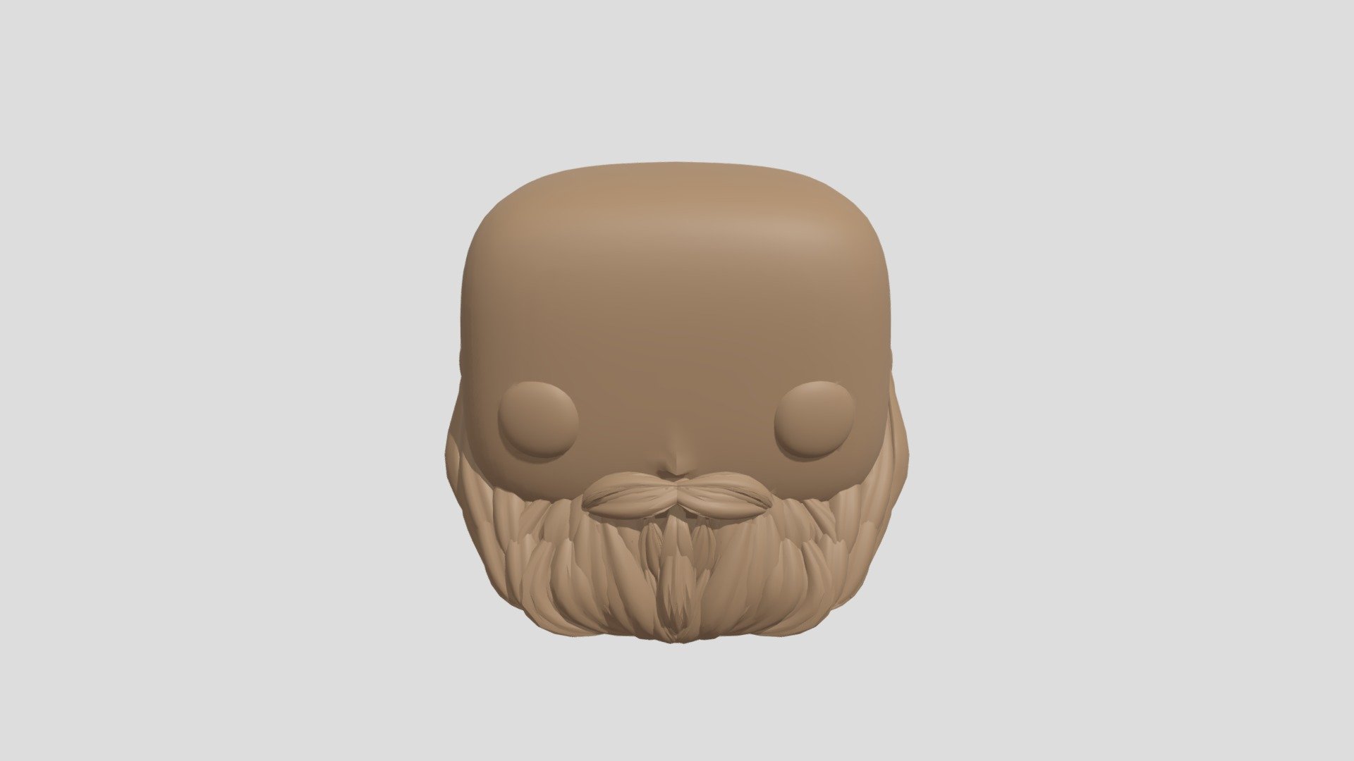 Custom Funko Pop Head with Peg-Slot and Beard - 3D model by Phreephur ...