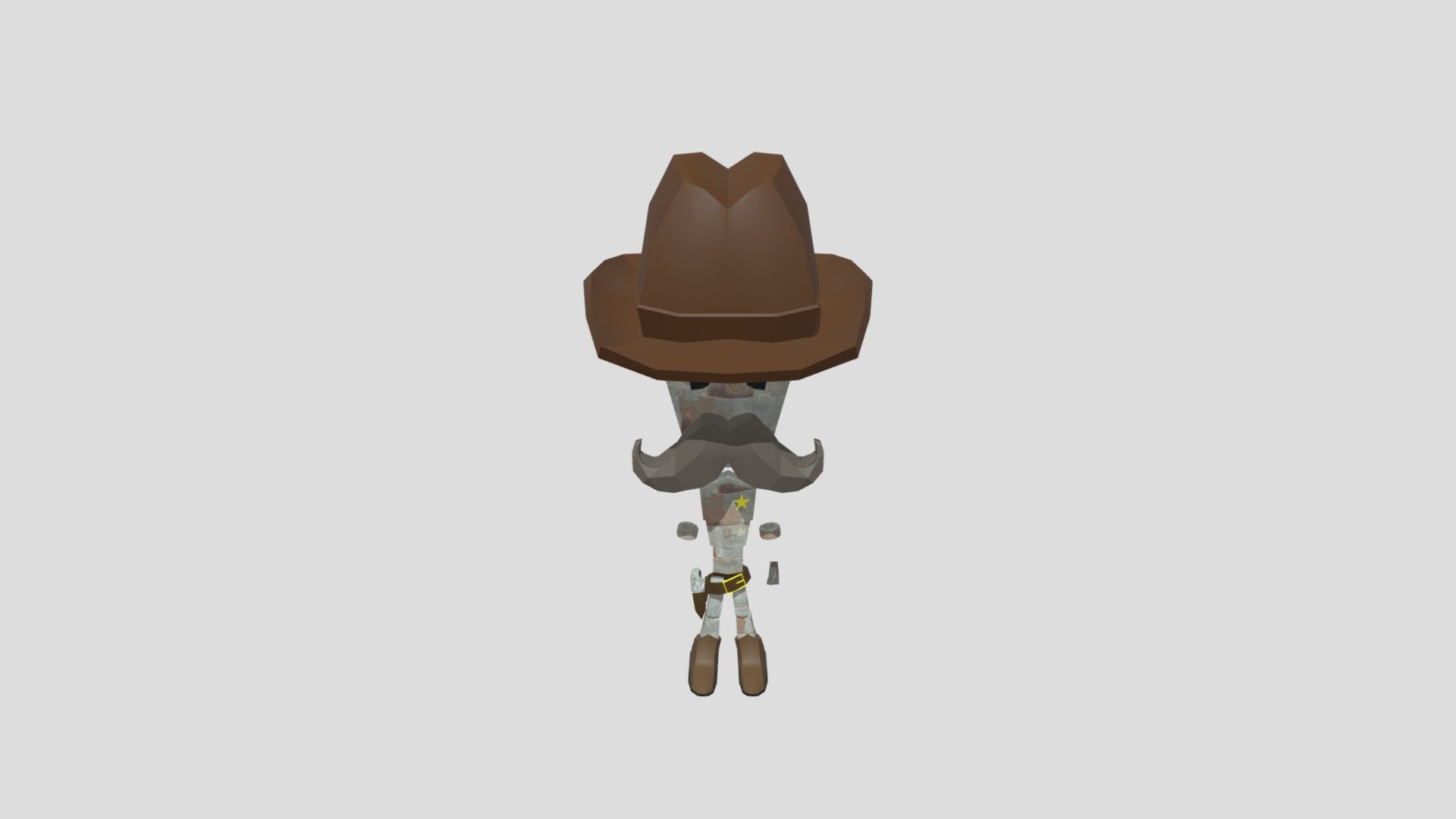 Low poly robot wild west sheriff - 3D model by opfit1 [51061b3] - Sketchfab