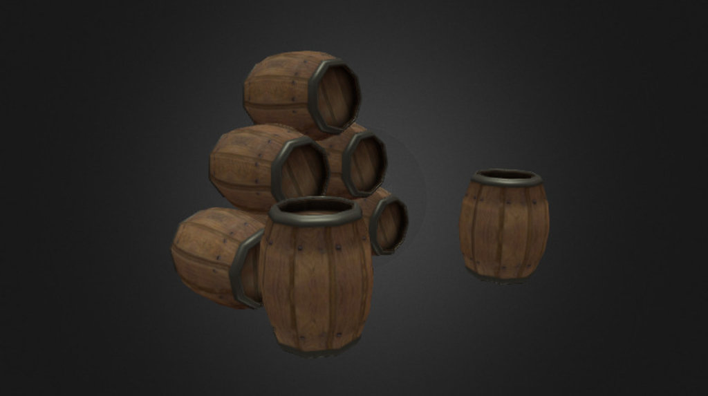 Barrel props - 3D model by blenderbug [5108e6d] - Sketchfab