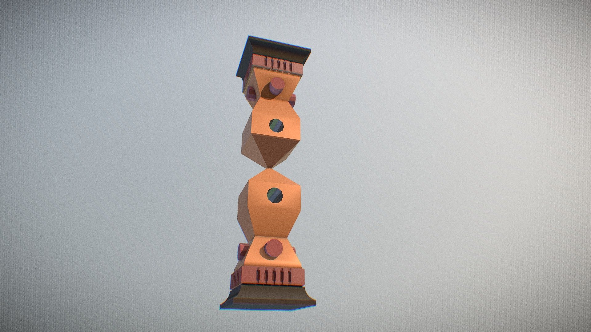 Ancient Wooden Column: Triangle-Centered Design - 3D model by info.3fox ...