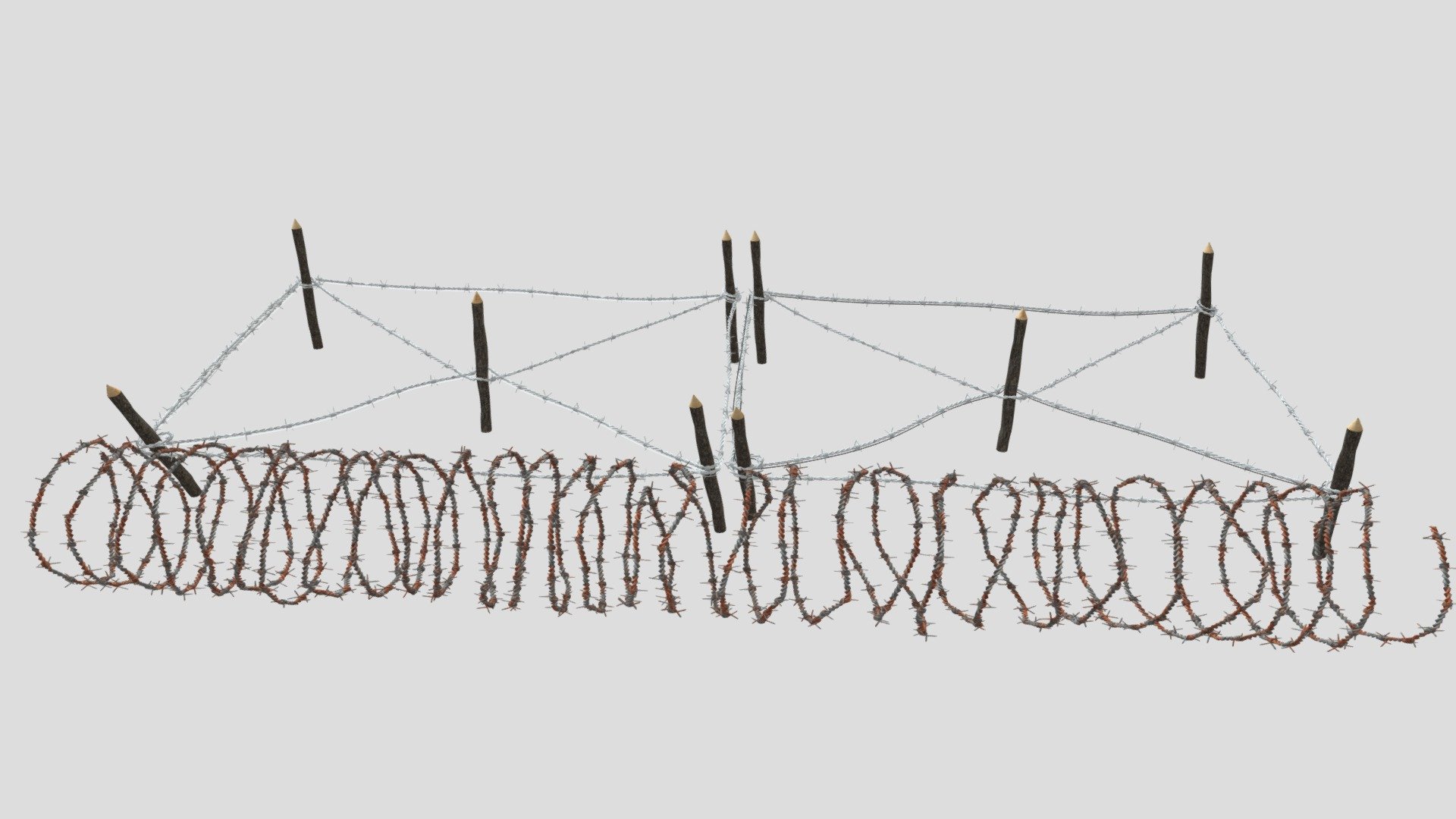 Barb Wire Obstacle 20 - Buy Royalty Free 3D model by dragosburian ...