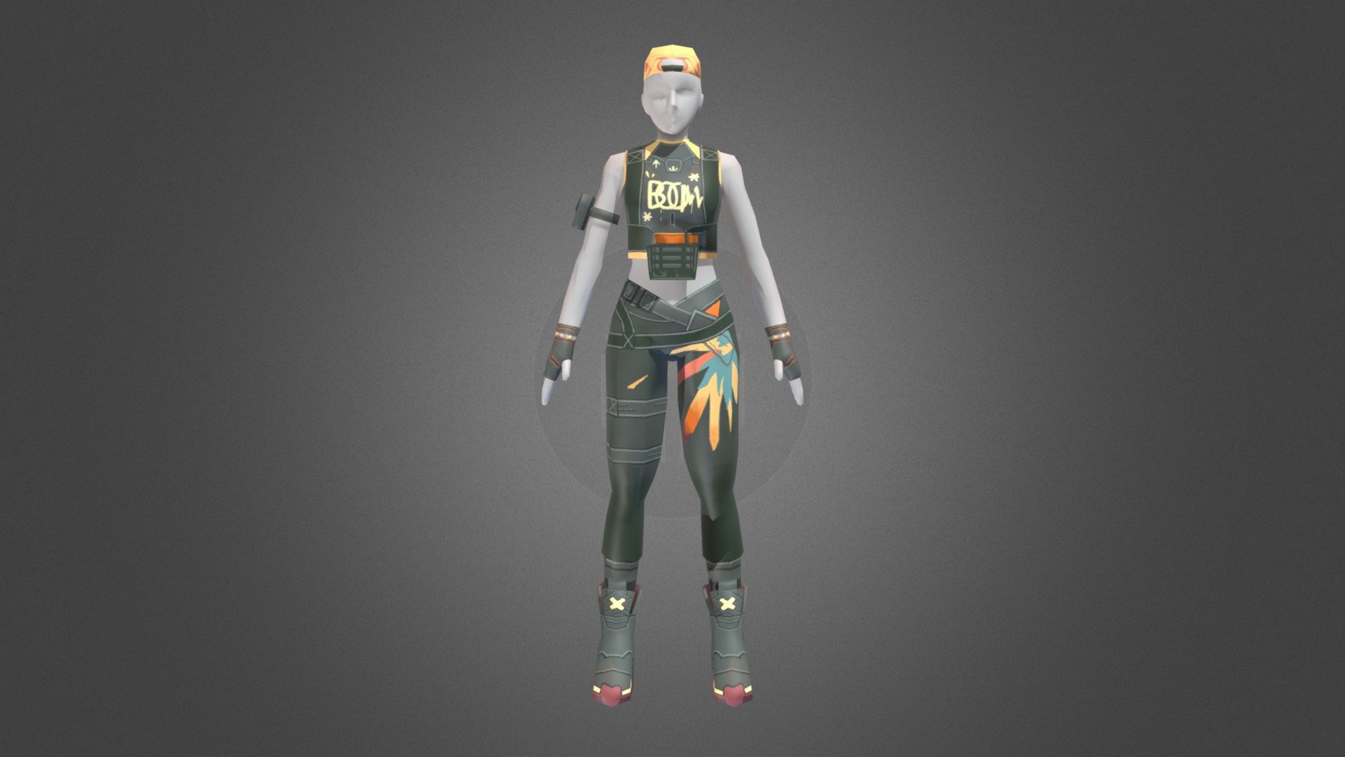 Clothing (Raze - Valorant) - 3D model by Stigia Studio (@stigiastudio ...