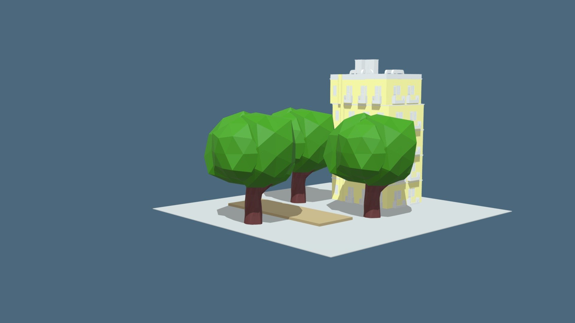 Simple street scene - Download Free 3D model by prakriti2001 (@Prakriti ...