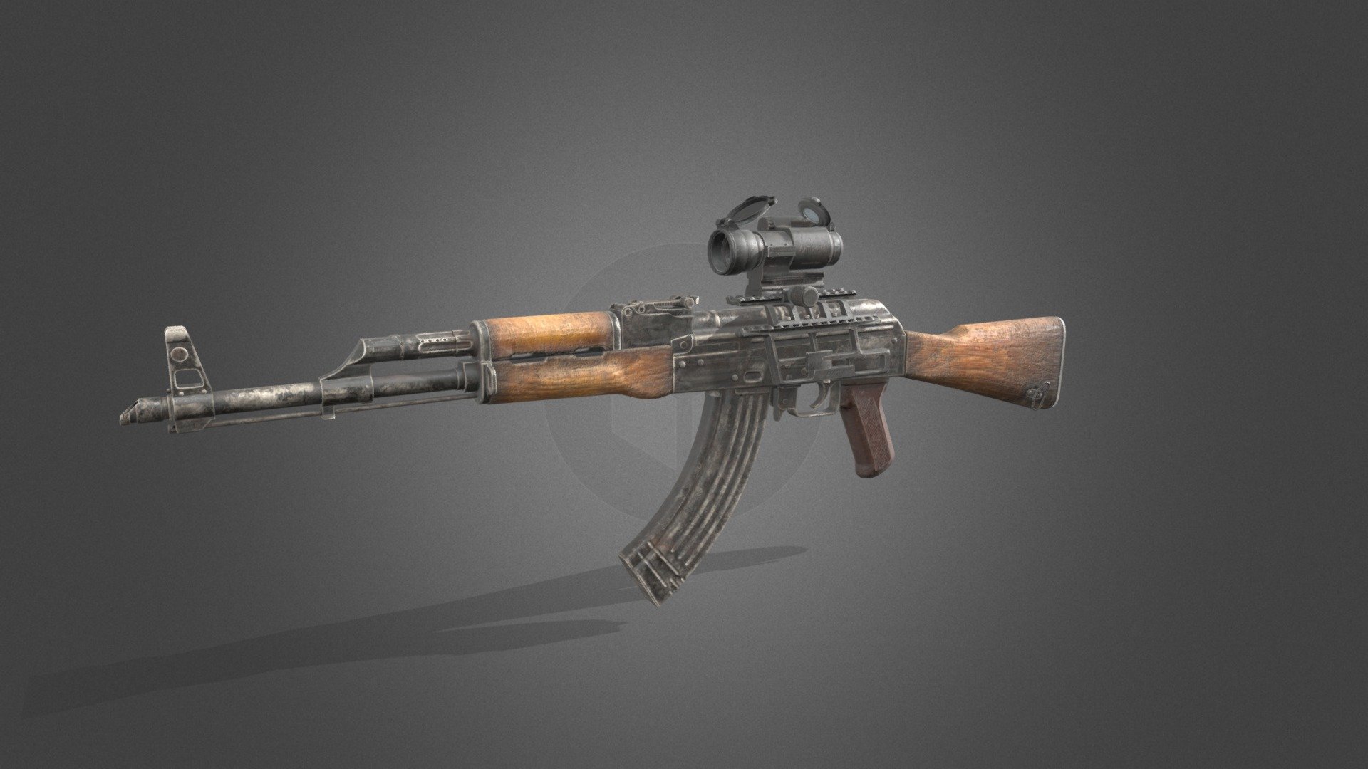 AKM Gun - Download Free 3D model by Sarath Babu D (@sarath-babu-d ...