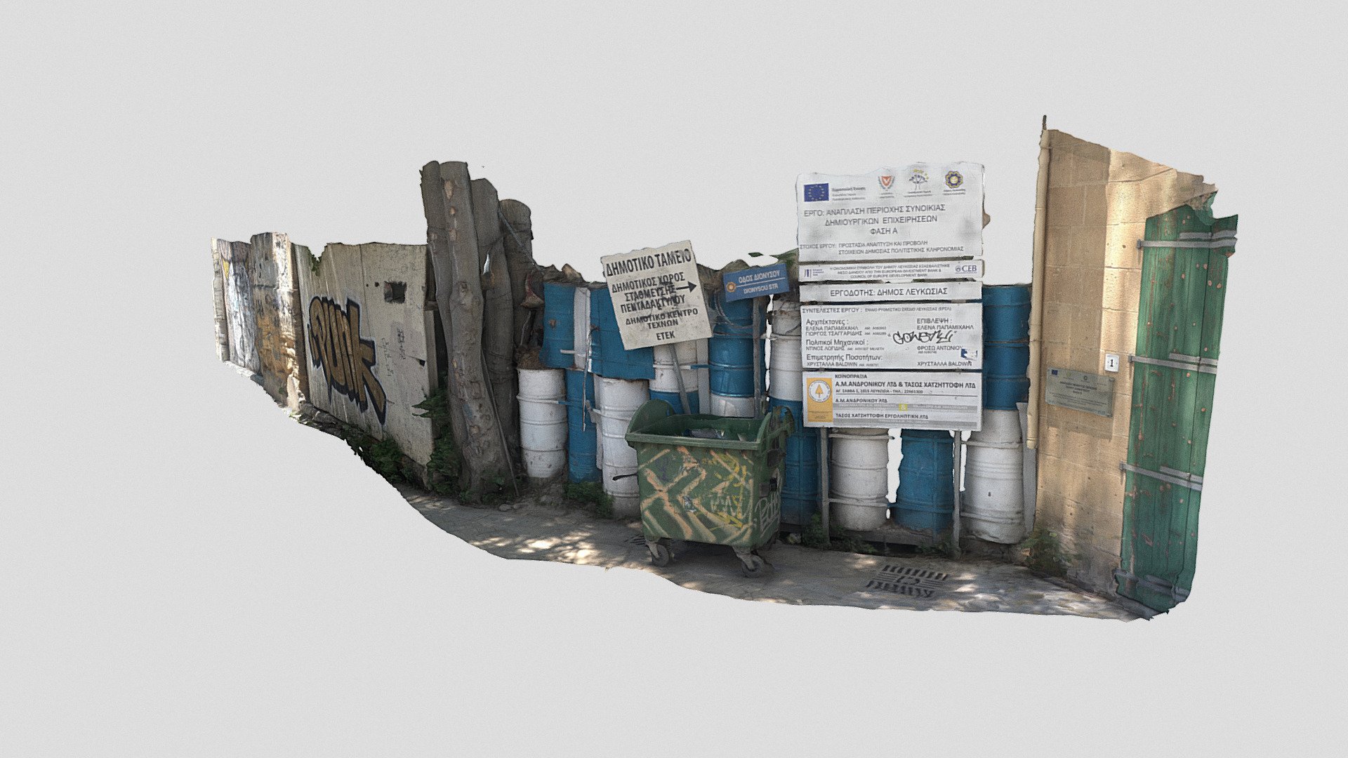 Green Line Graffiti - Video Photogrammetry - 3D model by inicosia_cyens ...