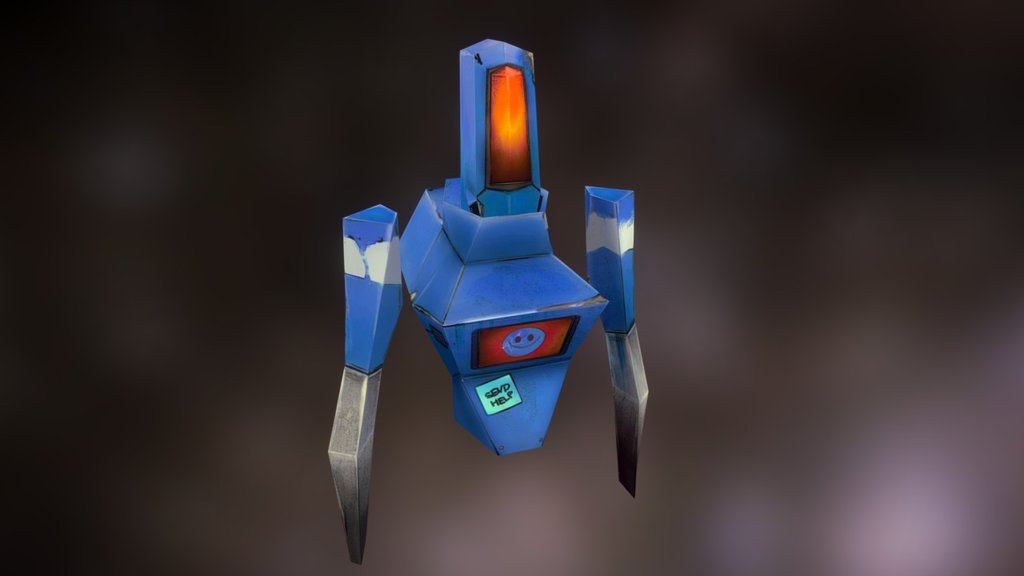 Handpainted Drone/Bot (diffuse only) - 3D model by Azam (@azamidris ...