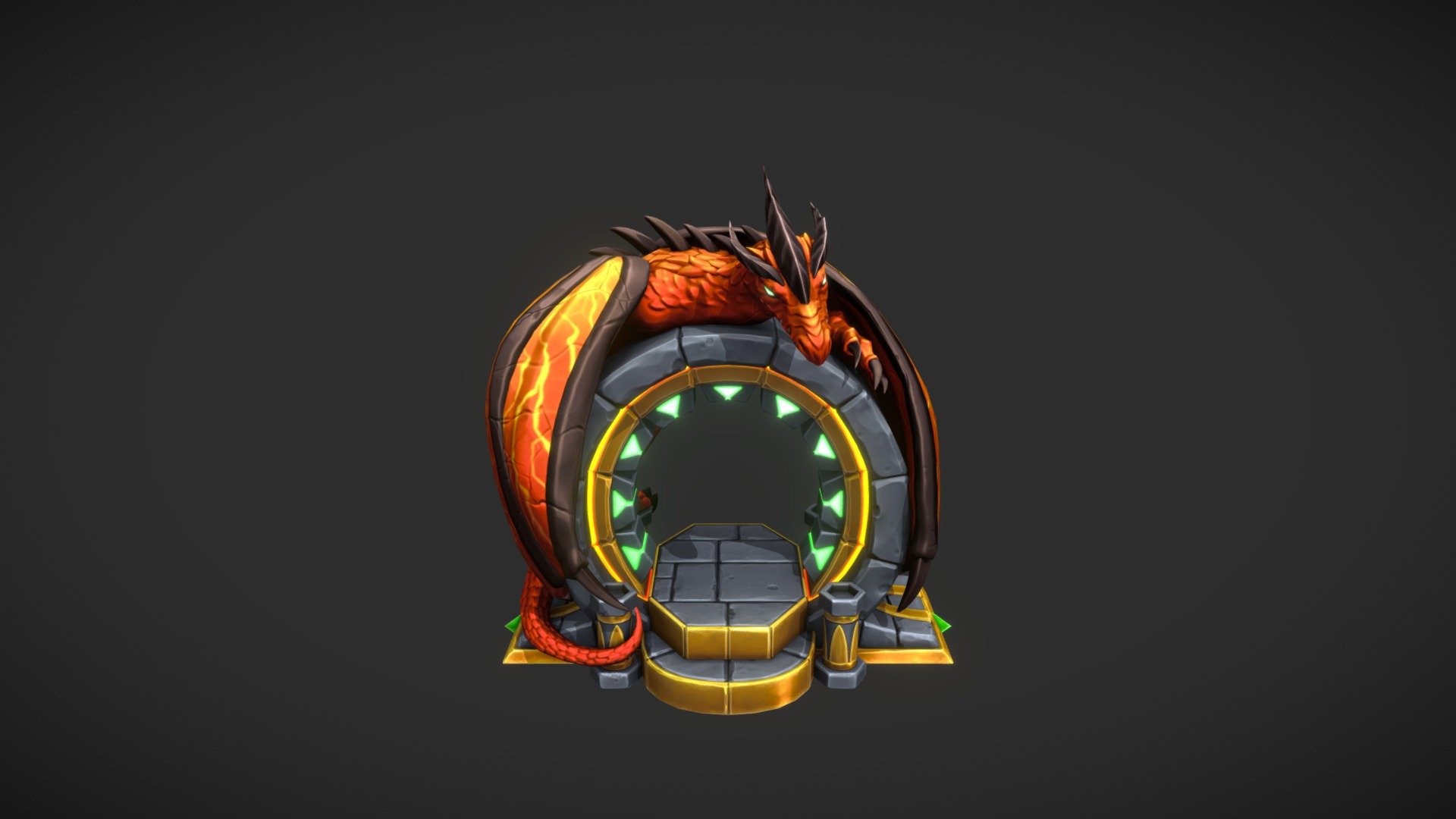 Dragon Portal - 3D model by Asad Khan (@asadzkhans) [512779a] - Sketchfab