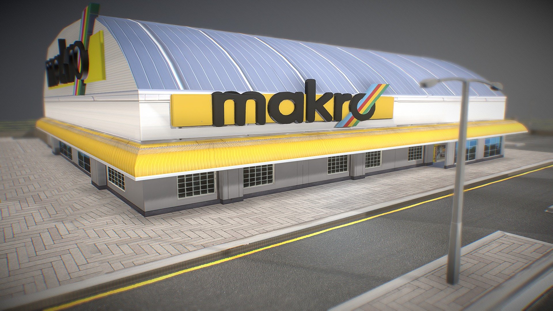 Makro South Africa Shopping Mall Area - Buy Royalty Free 3D model by ...