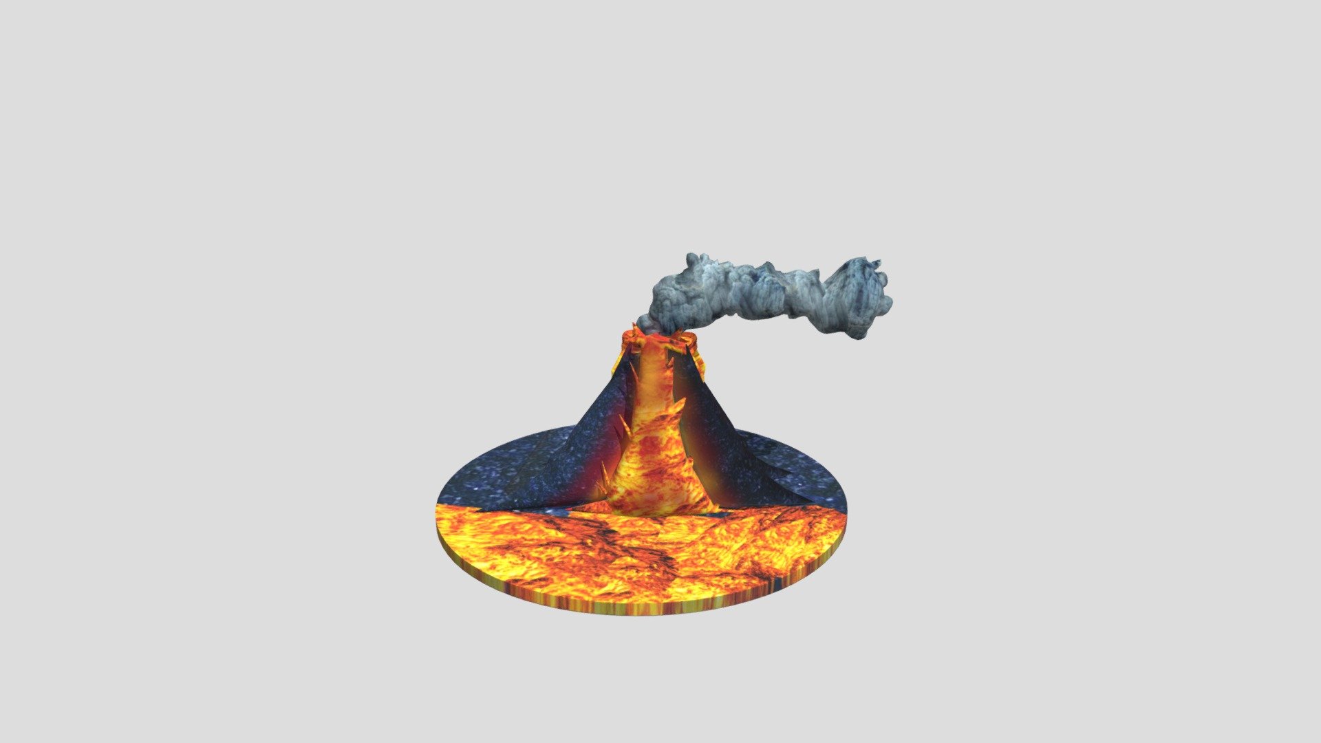Erupsi Gunung Merapi - Download Free 3D model by swandi041 [512b663 ...