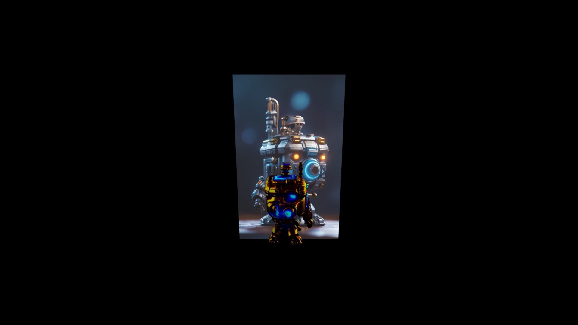 Steampunk Robot Wallpaper A detailed illustra - Download Free 3D model ...