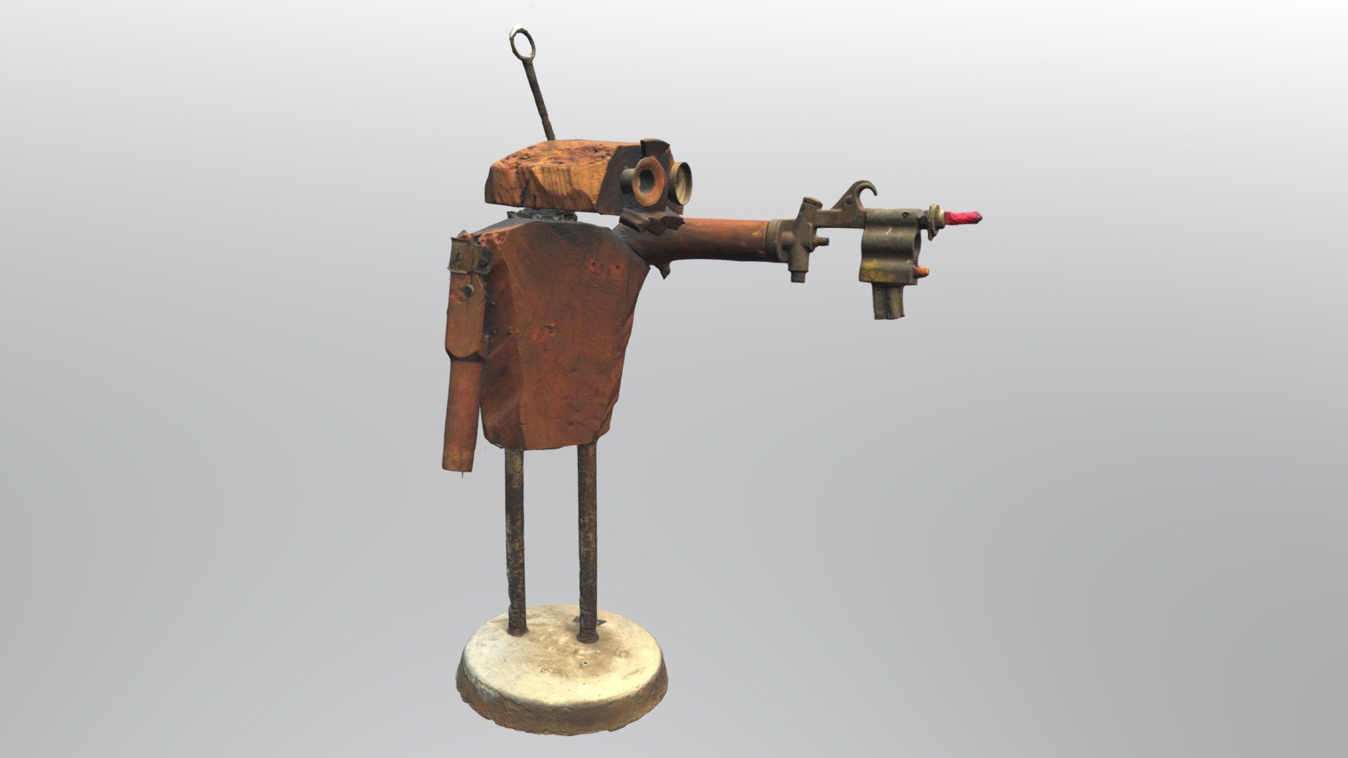 Robot Soldier Horror from Trash sculpture14-800k - Buy Royalty Free 3D ...