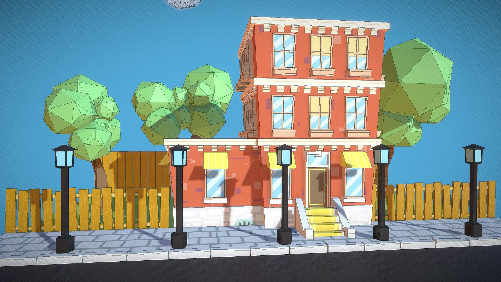 Low poly game building - 3D model by borysowiec [5137220] - Sketchfab
