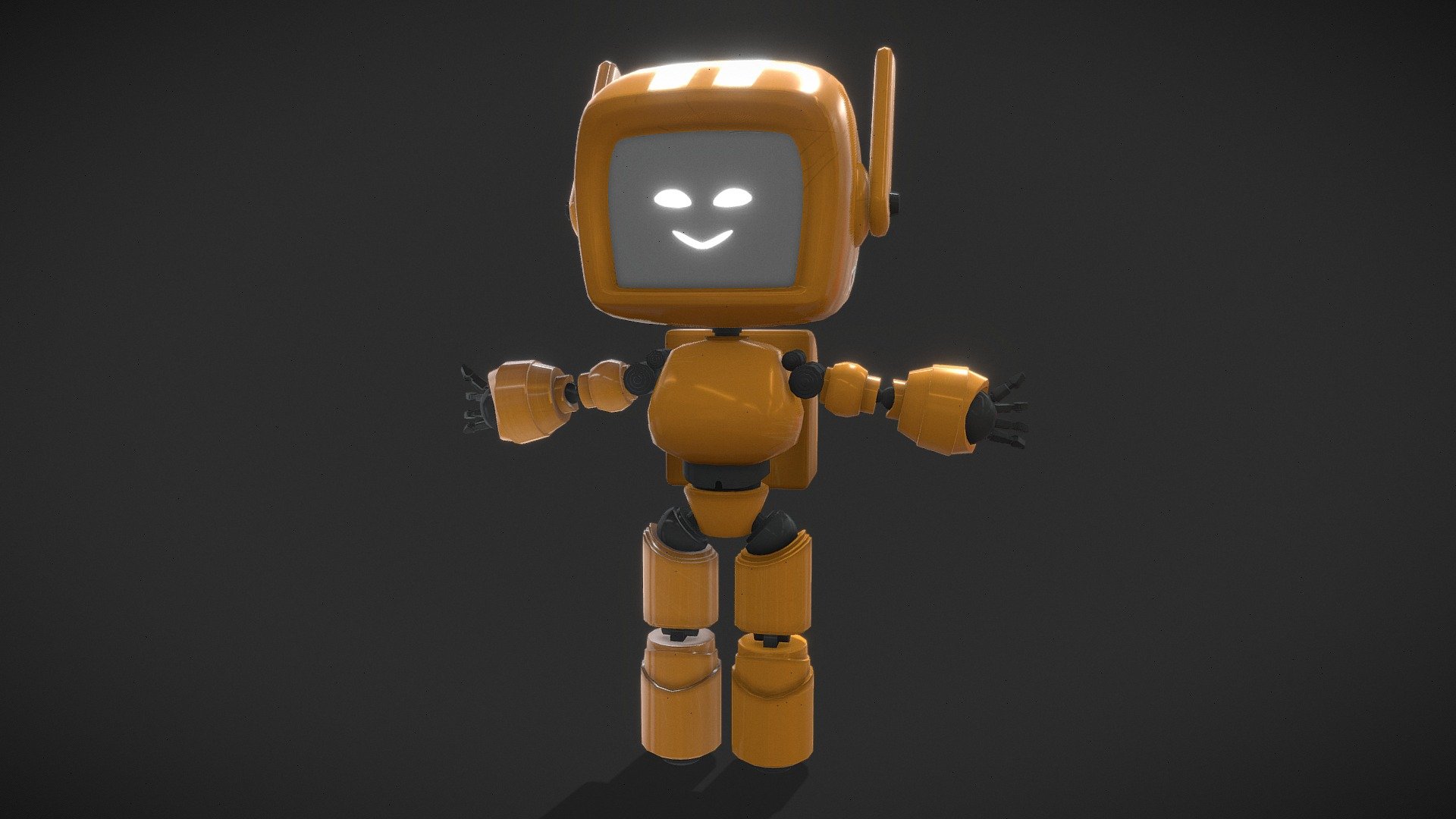 Orange Robot - 3D model by Yi Shan (@EShanShani) [51387e7] - Sketchfab
