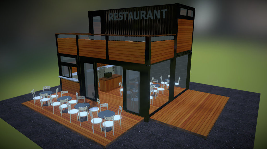Restaurant - 3D model by Streamline Design (@streamline) [5139681 ...